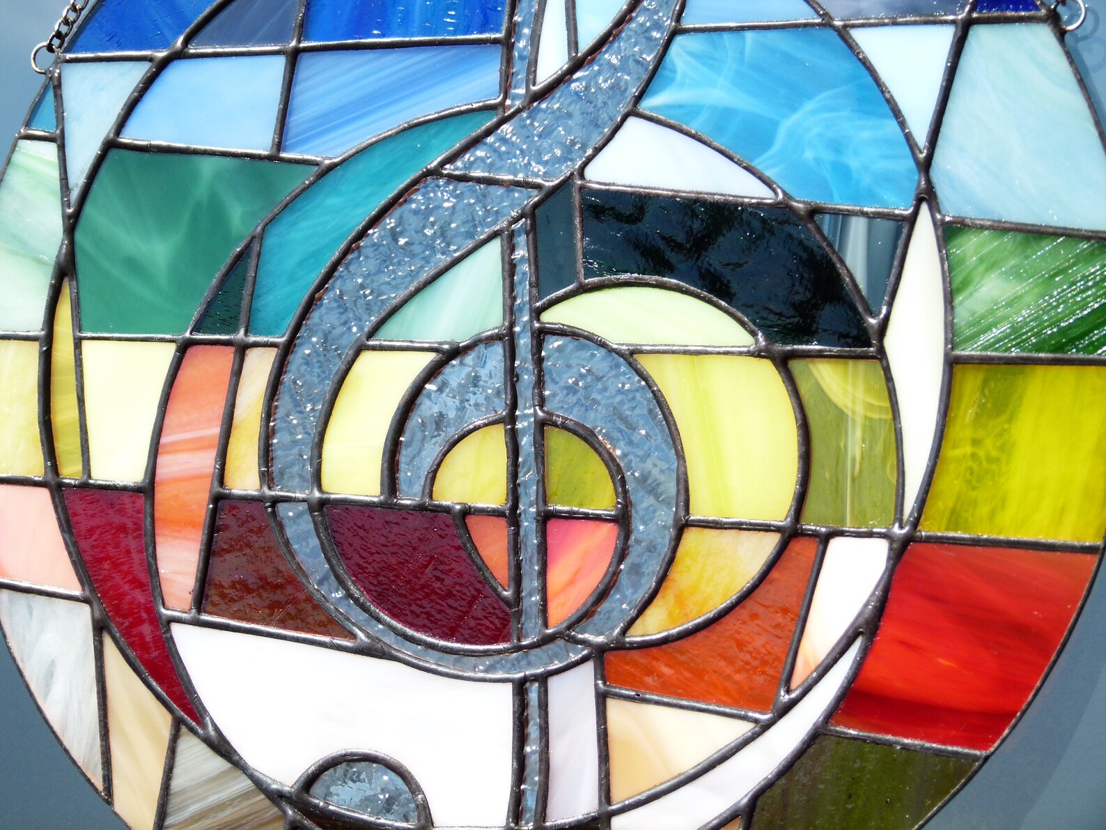 Treble Clef Tiffany Stained Glass Suncatcher Stained Glass - Etsy