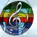 Treble Clef Tiffany Stained Glass Suncatcher Stained Glass Decor ...