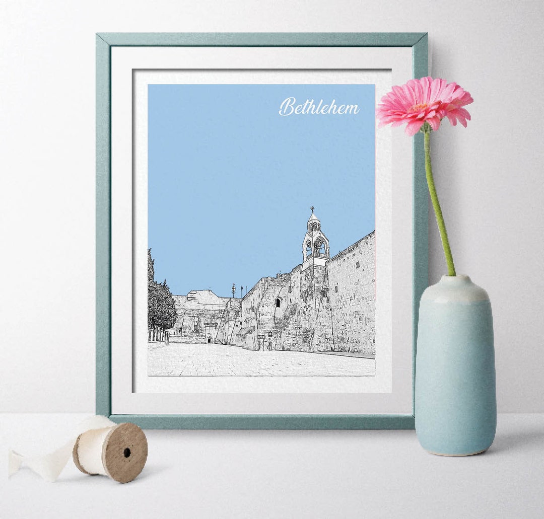 Palestine Art Bethlehem Church, Birthplace of Jesus, Bethlehem Gift ...