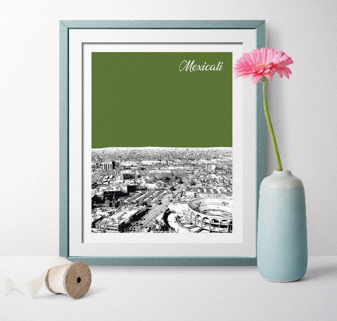 Mexico Travel Poster, Mexicali Travel Poster, Mexicali Gift, Mexicali ...
