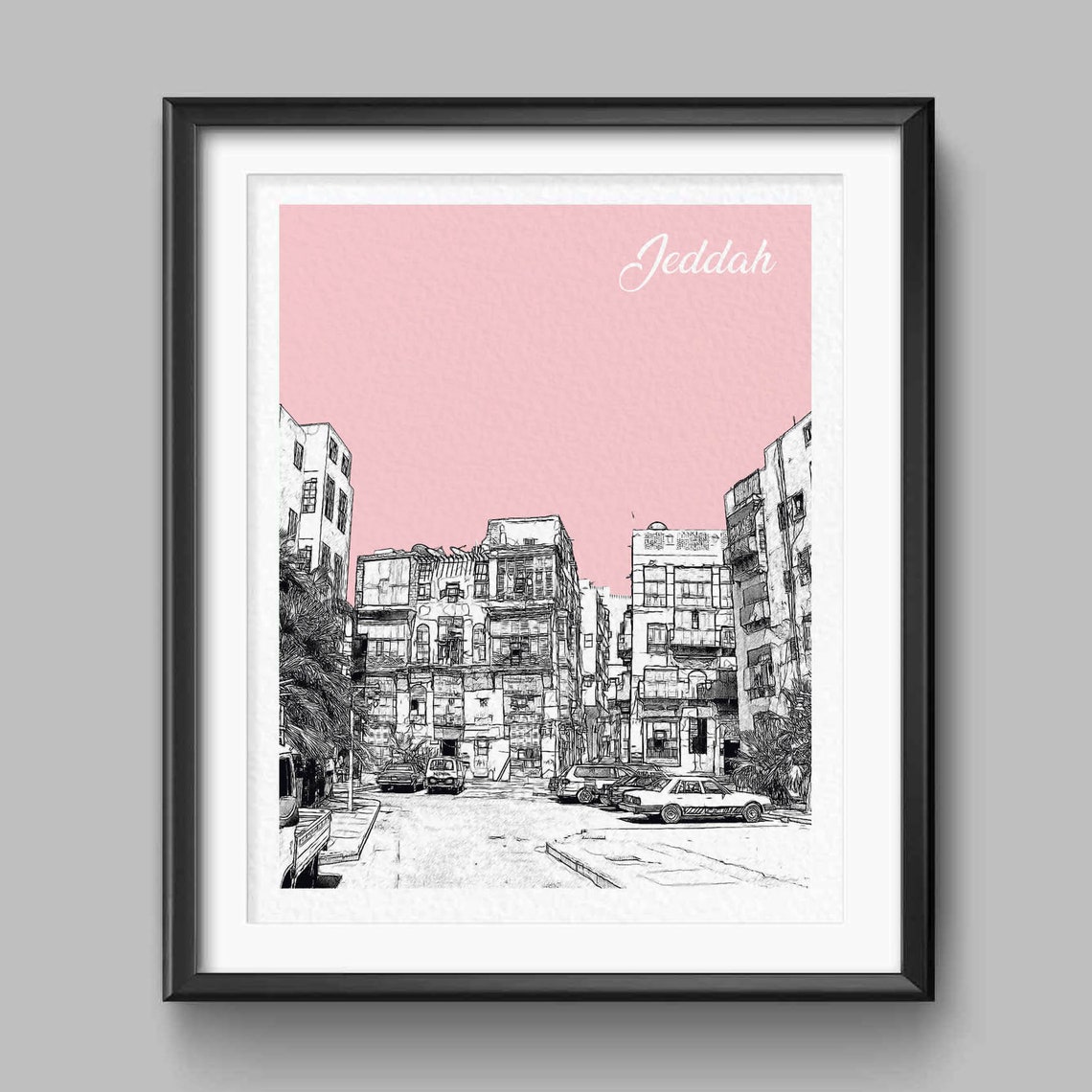 Saudi Arabia Travel Poster Jeddah Travel Poster Jeddah Gift - Etsy