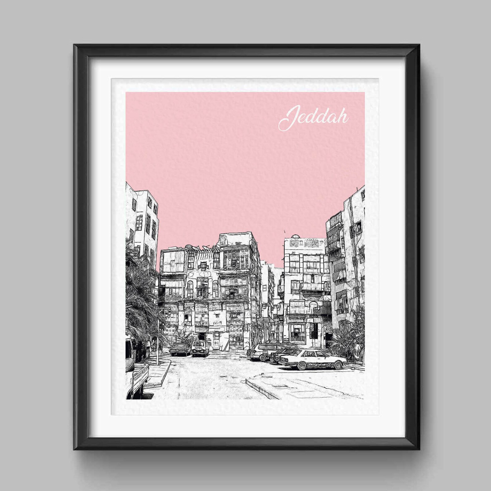 Saudi Arabia Travel Poster Jeddah Travel Poster Jeddah Gift - Etsy