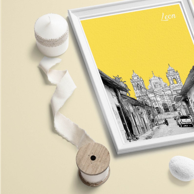 Nicaragua Travel Poster Leon Travel Poster Leon Gift Leon | Etsy