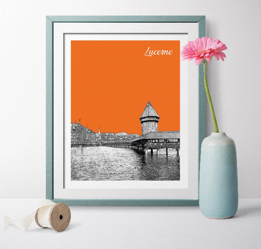 Lucerne Art, Lucerne Poster, Lucerne Wall Art, Lucerne Wedding ...