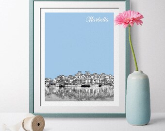 Marbella Travel Poster - Etsy