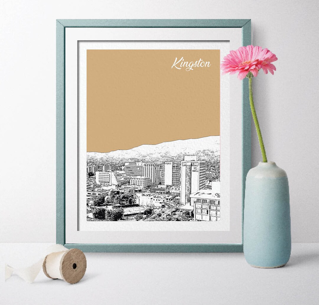 Jamaica Travel Poster, Kingston Landmark, Kingston Art, Kingston Poster ...