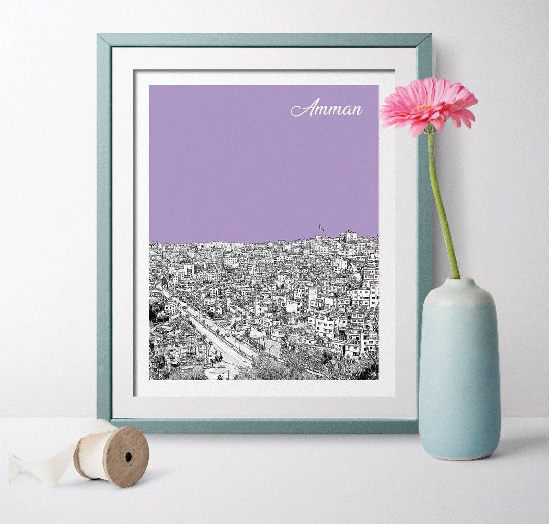 Jordan Travel Poster, Amman Travel Poster, Amman Gift, Amman Prints ...