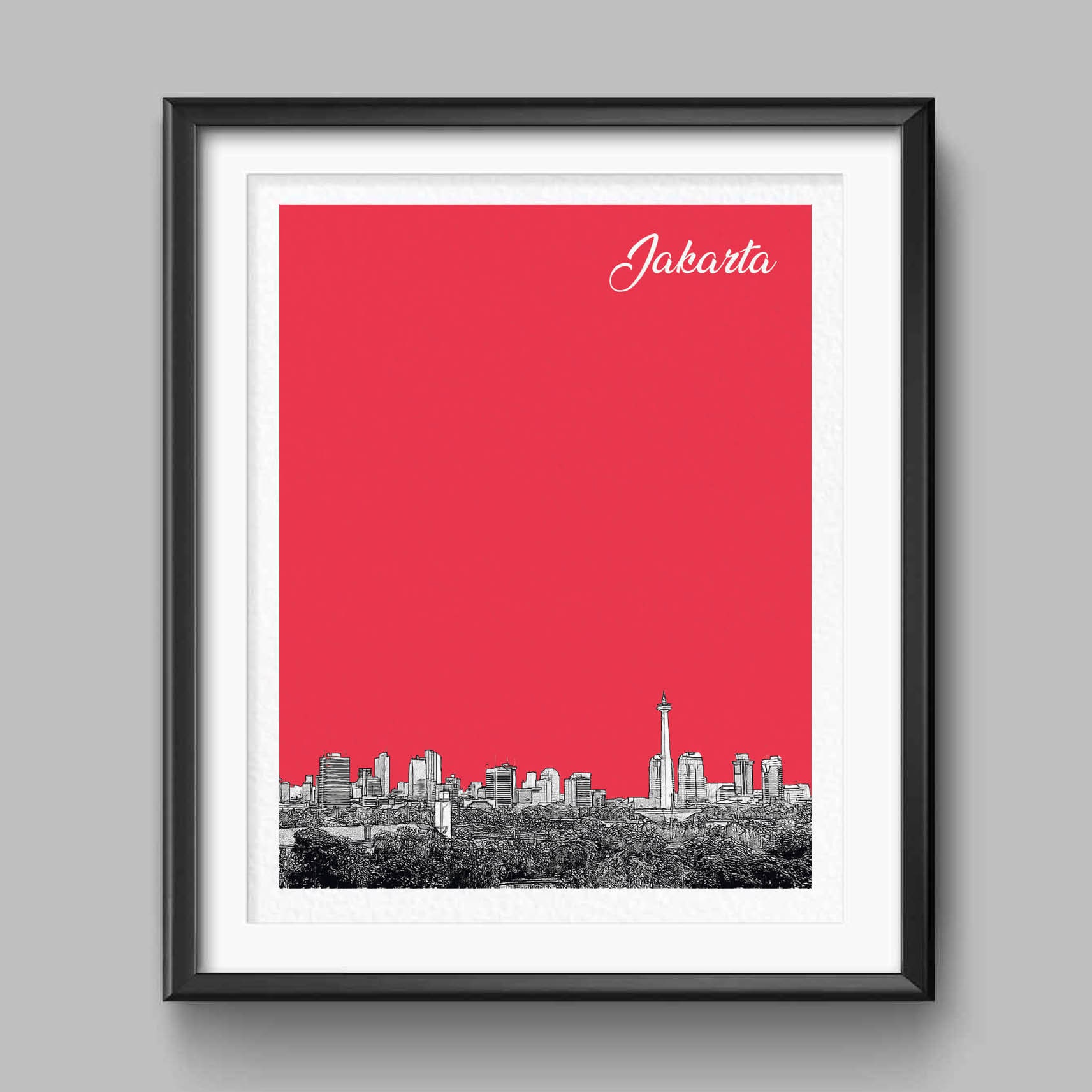 Indonesia Travel Poster Jakarta Travel Poster Jakarta - Etsy