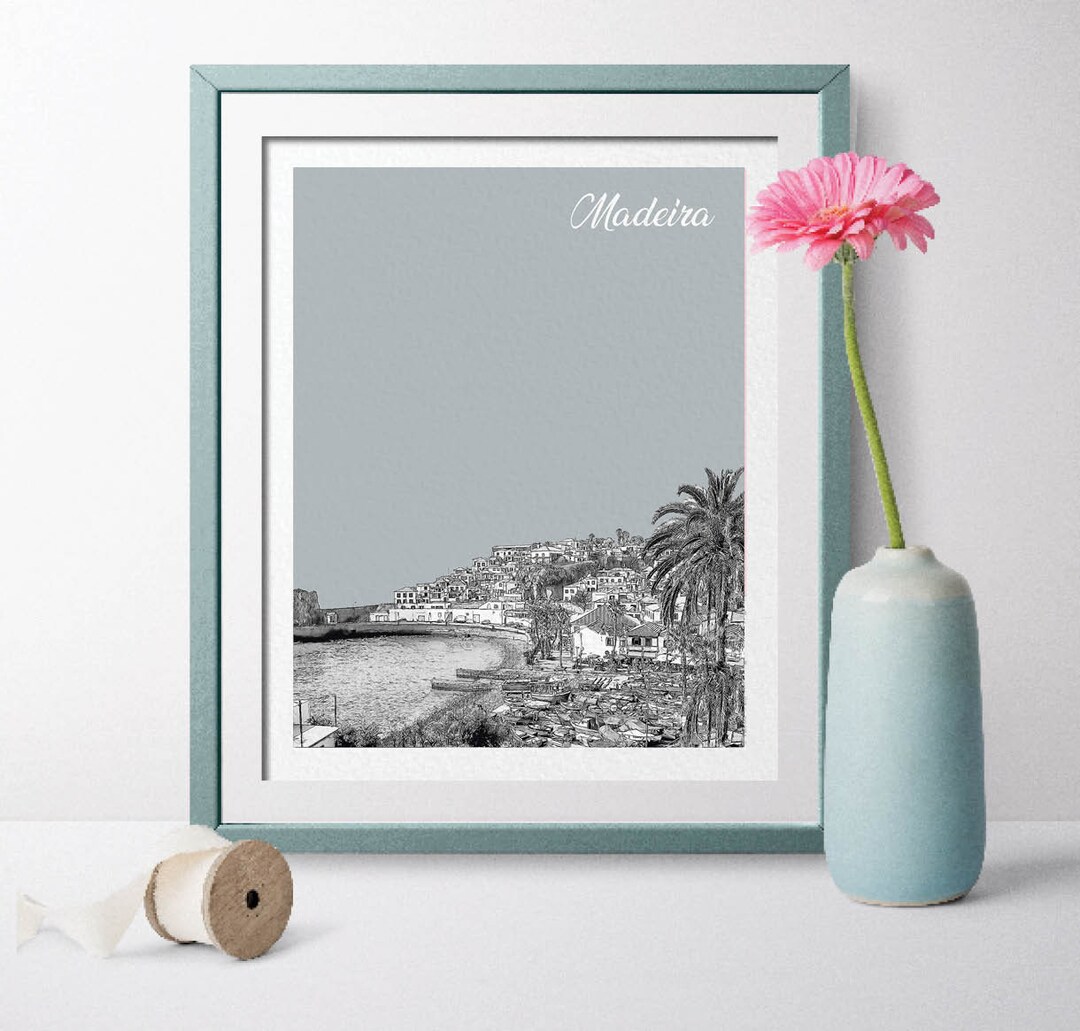 Madeira Gift, Madeira Prints, Madeira Art, Madeira Poster, Madeira Wall ...