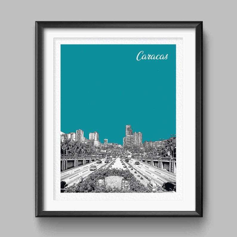 Venezuela Travel Poster Caracas Travel Poster Caracas Gift | Etsy