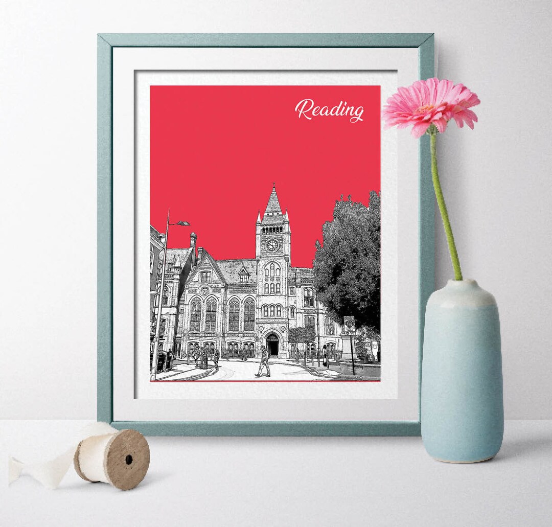 England Travel Poster, Reading Art, Reading Poster, Reading Wall Art ...