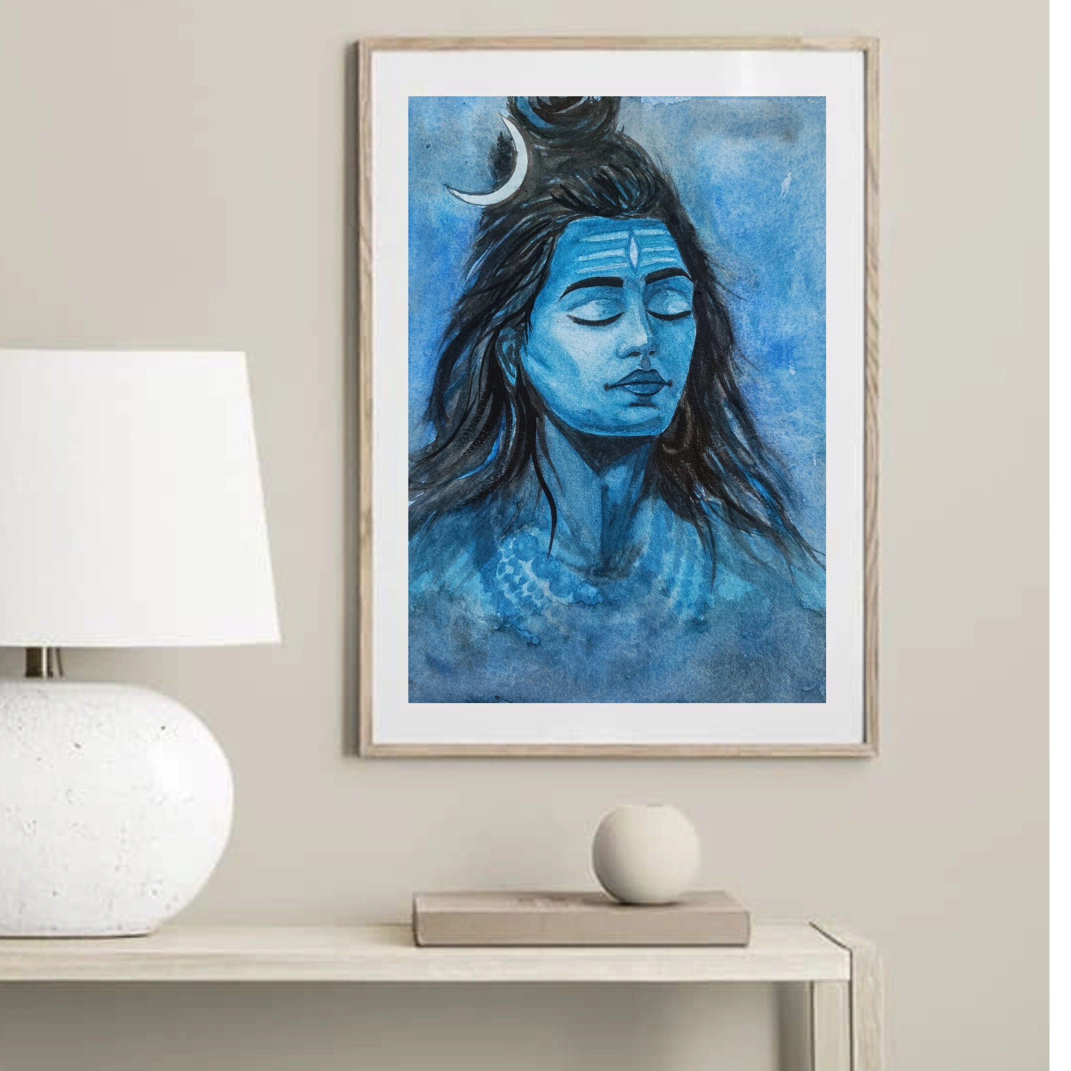 Lord Shiva Watercolor Painting Original Mystical/spiritual/yoga ...