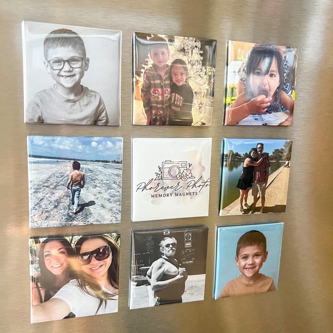 Custom Photo Magnets | Personalized Refrigerator Magnets, Set of 18 - Etsy