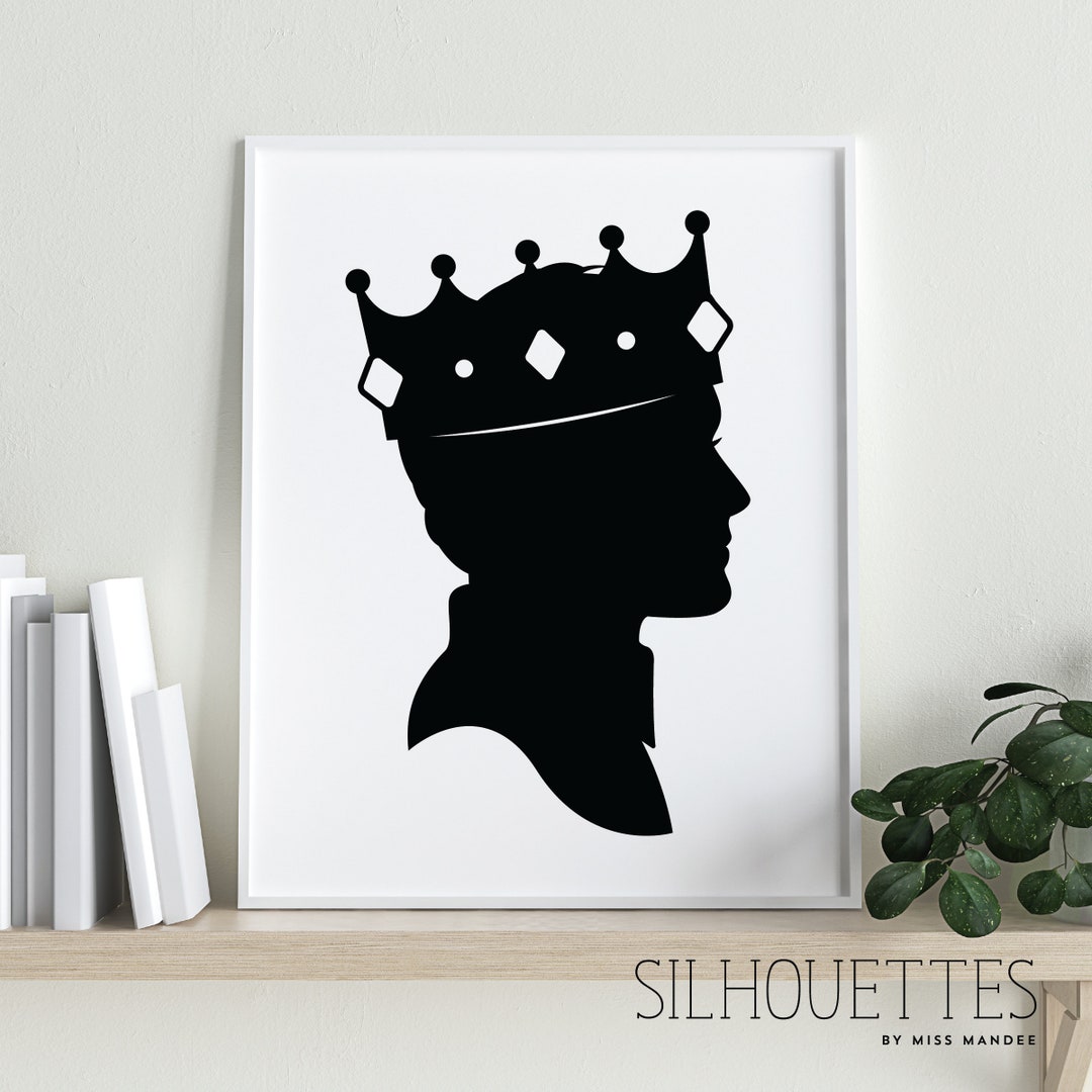 STOCK Prince Silhouette File Design (ready-made) - King - Man Side ...