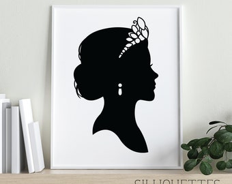STOCK Female Adult Silhouette File Design (ready-made) - Woman Side ...