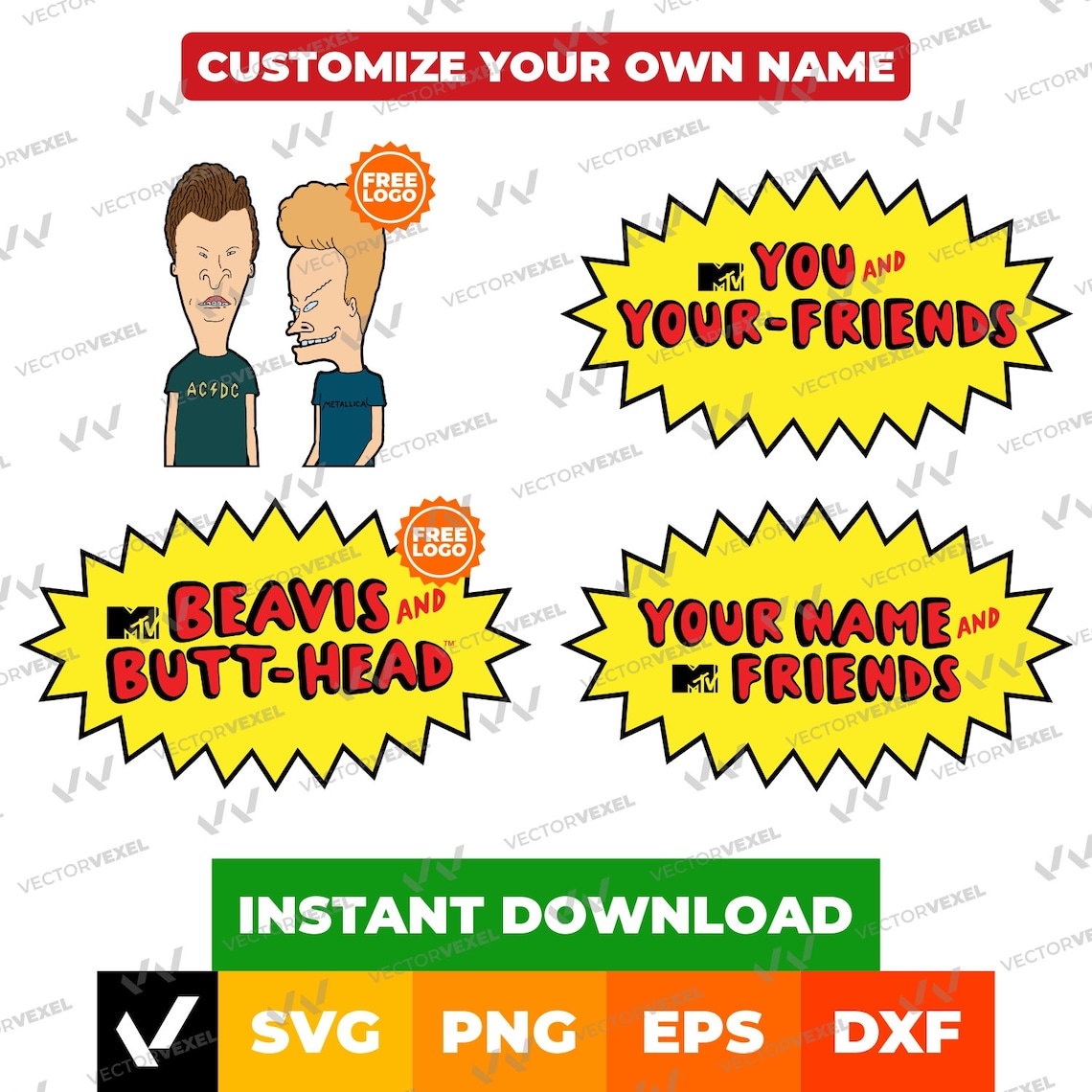Beavis and Butthead Font Svg Files, Beavis and Butthead Alphabet ...