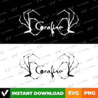 Coraline Font SVG: Alphabet Letters, Logo Clipart (digital Download) - Etsy