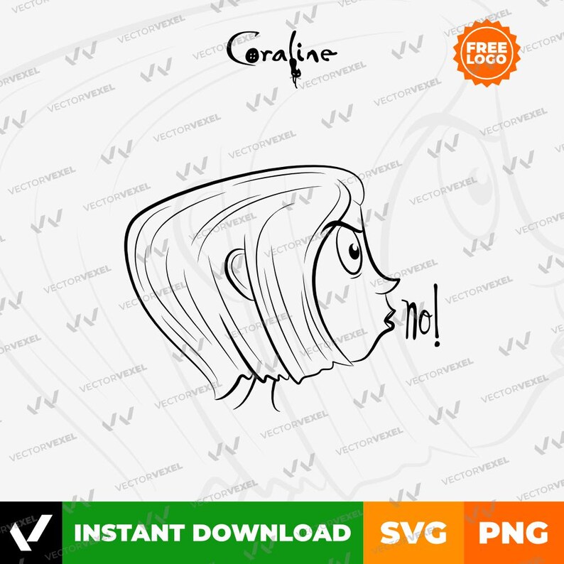 Coraline Bundle Design, Coraline Svg, Coraline Png, Coraline Facial ...
