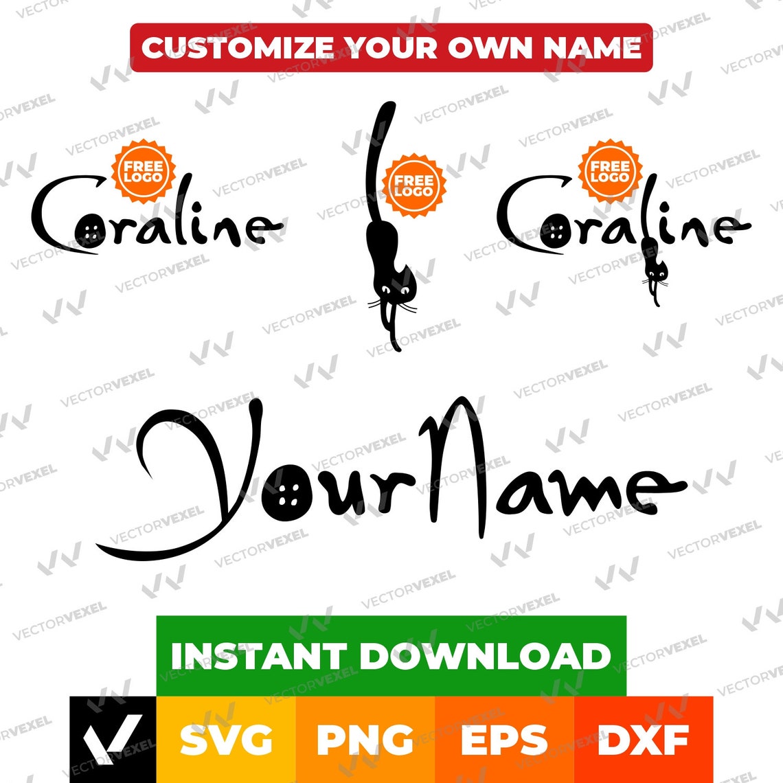 Coraline Font Svg Files, Coraline Alphabet Letters, Coraline Logo, Svg ...