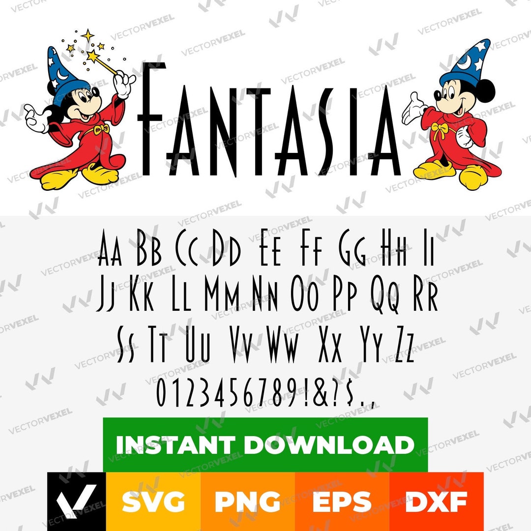 Fantasia Font Svg Files, Fantasia Font Png Files, Fantasia Alphabet ...