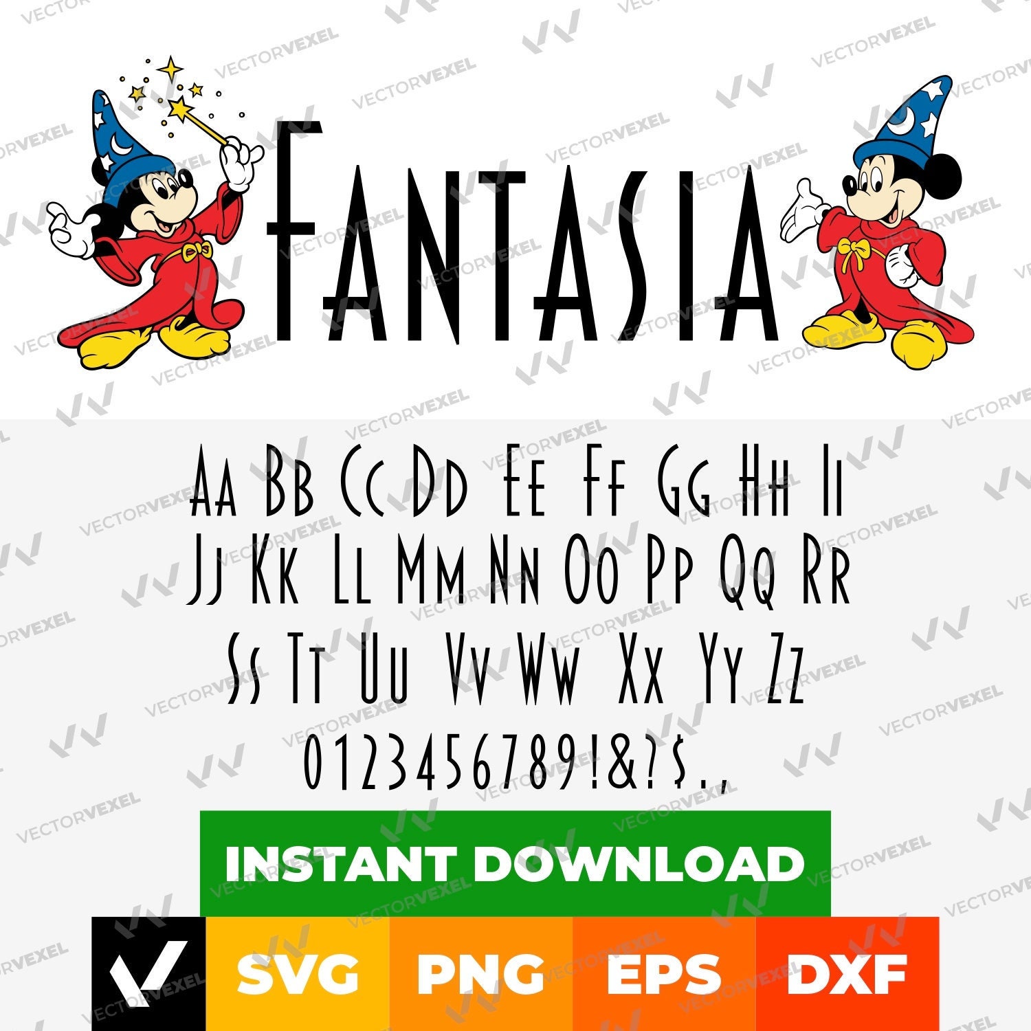 Fantasia Font Svg Files, Fantasia Font Png Files, Fantasia Alphabet ...