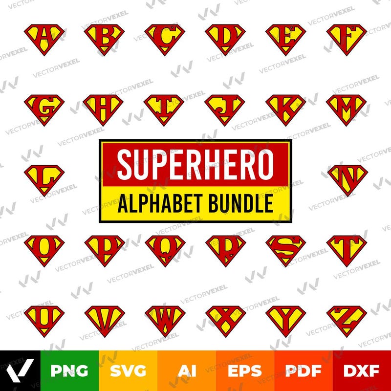 Superhero Letters - Etsy