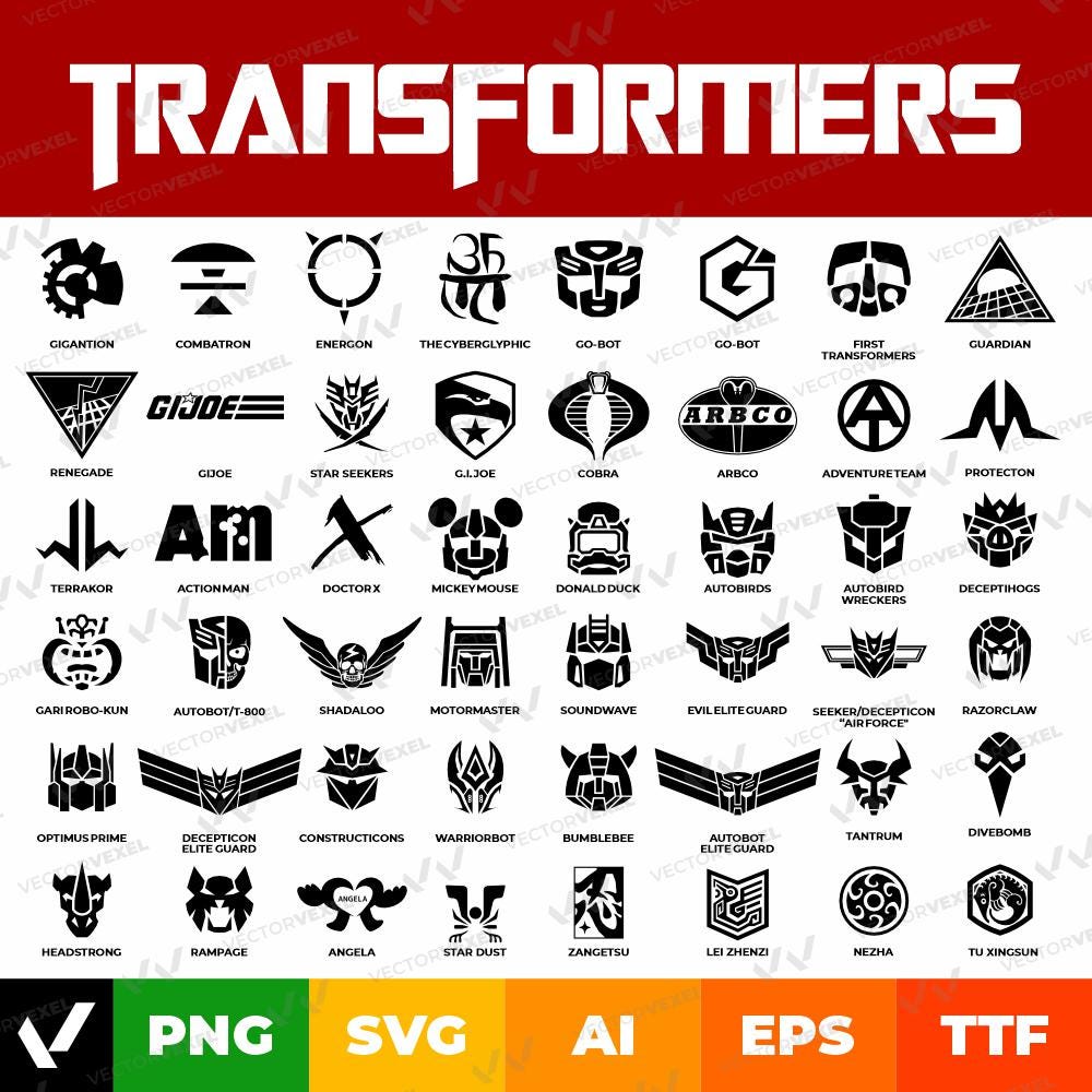 Robot Font Transformer Alphabet SVG Robot Head Skine Robot Logo Font Transformer Faces Transform ...