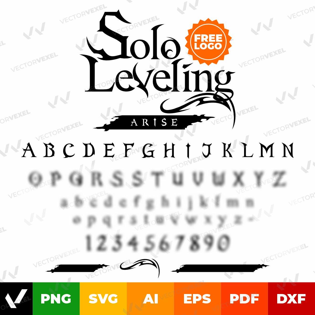 Solo Leveling Alphabet Svg Bundle, Sung Jin Woo, Solo Leveling Logo ...