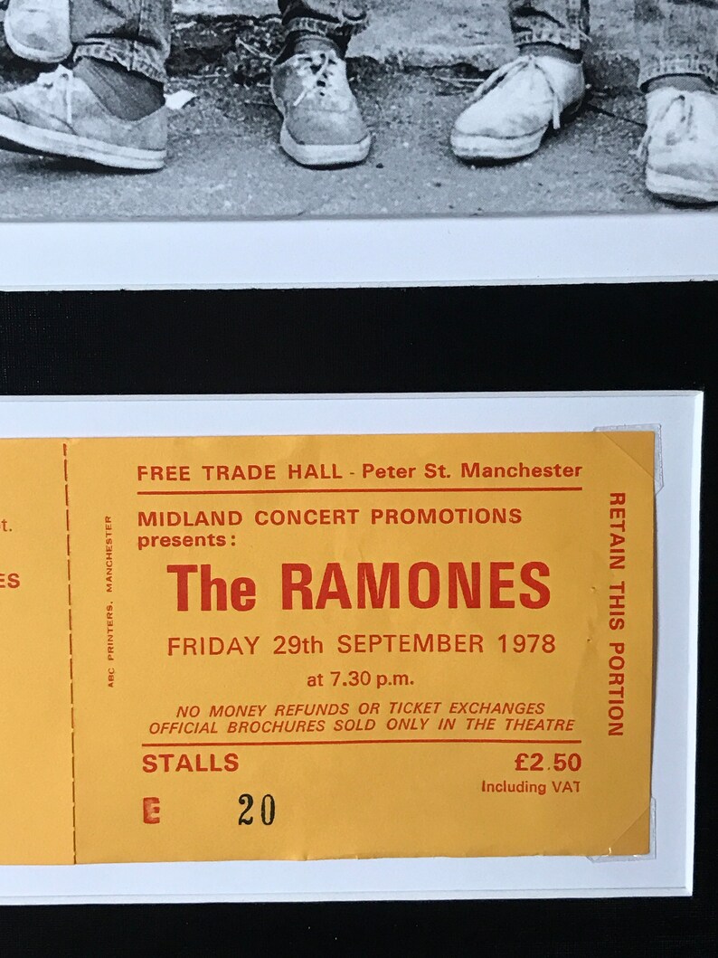 Ramones Genuine 1978 Ticket Collage - Etsy