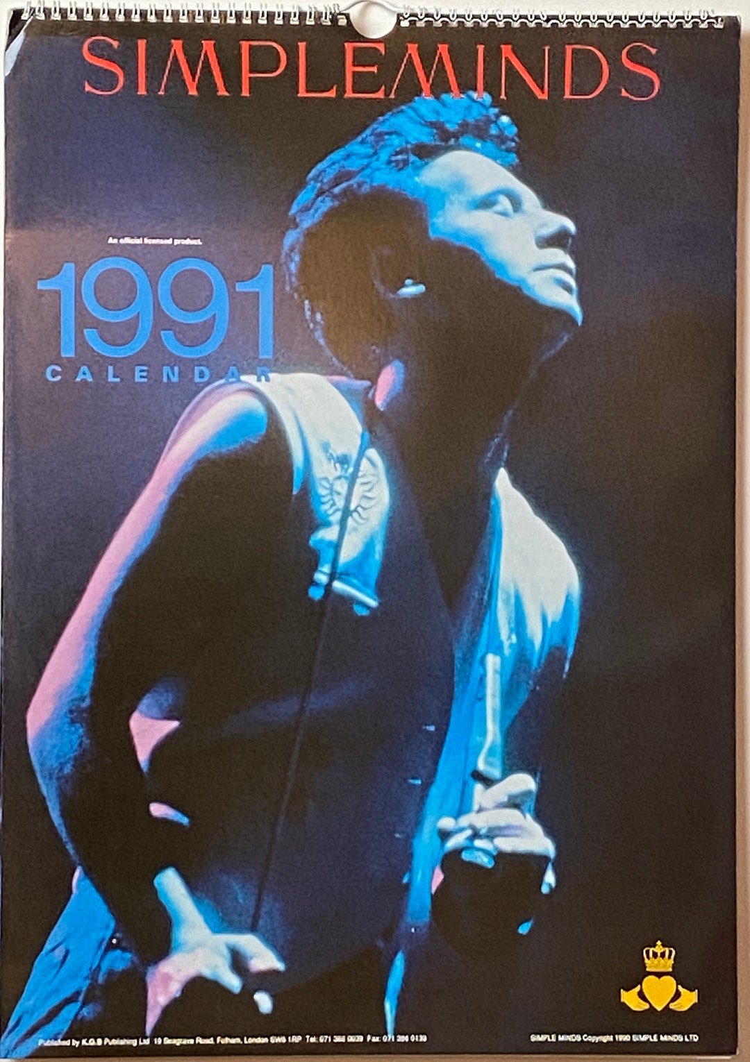 Simple Minds 1991 Vintage Calendar - Etsy