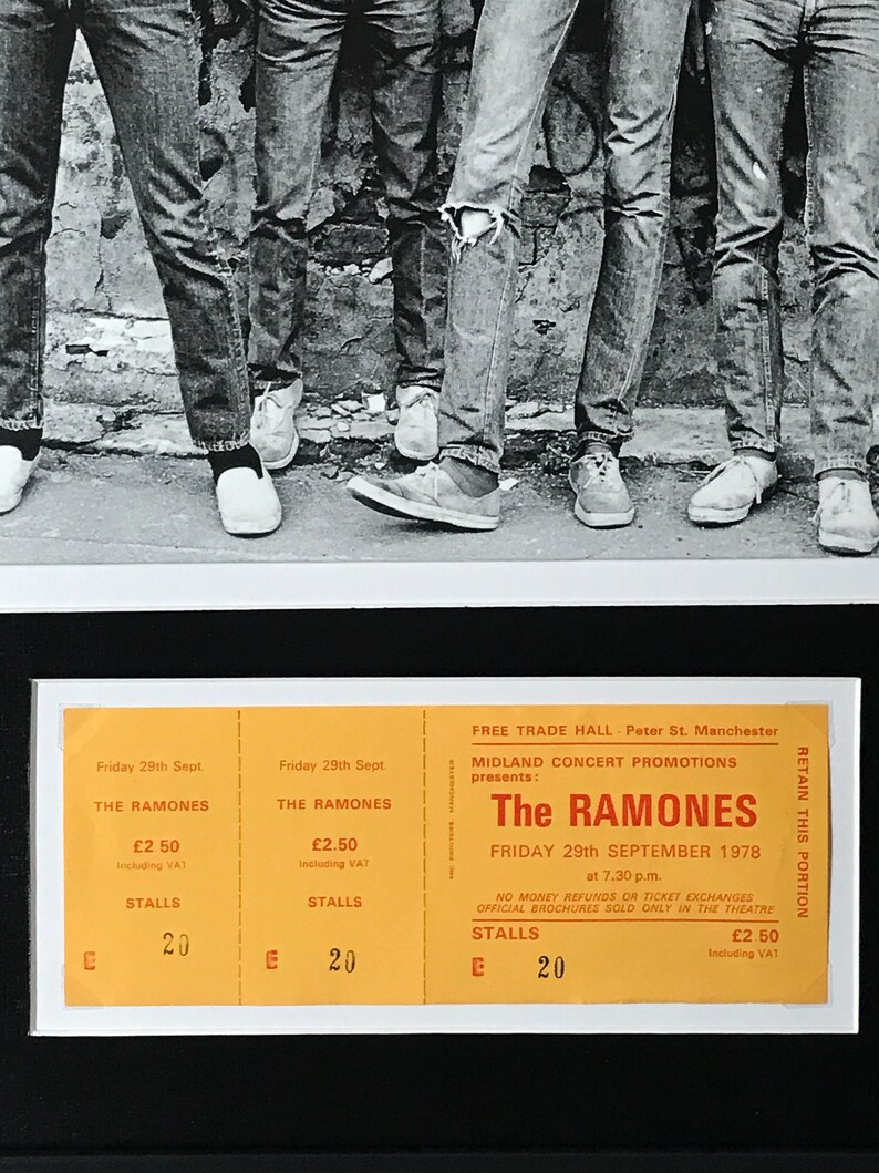 Ramones Genuine 1978 Ticket Collage - Etsy