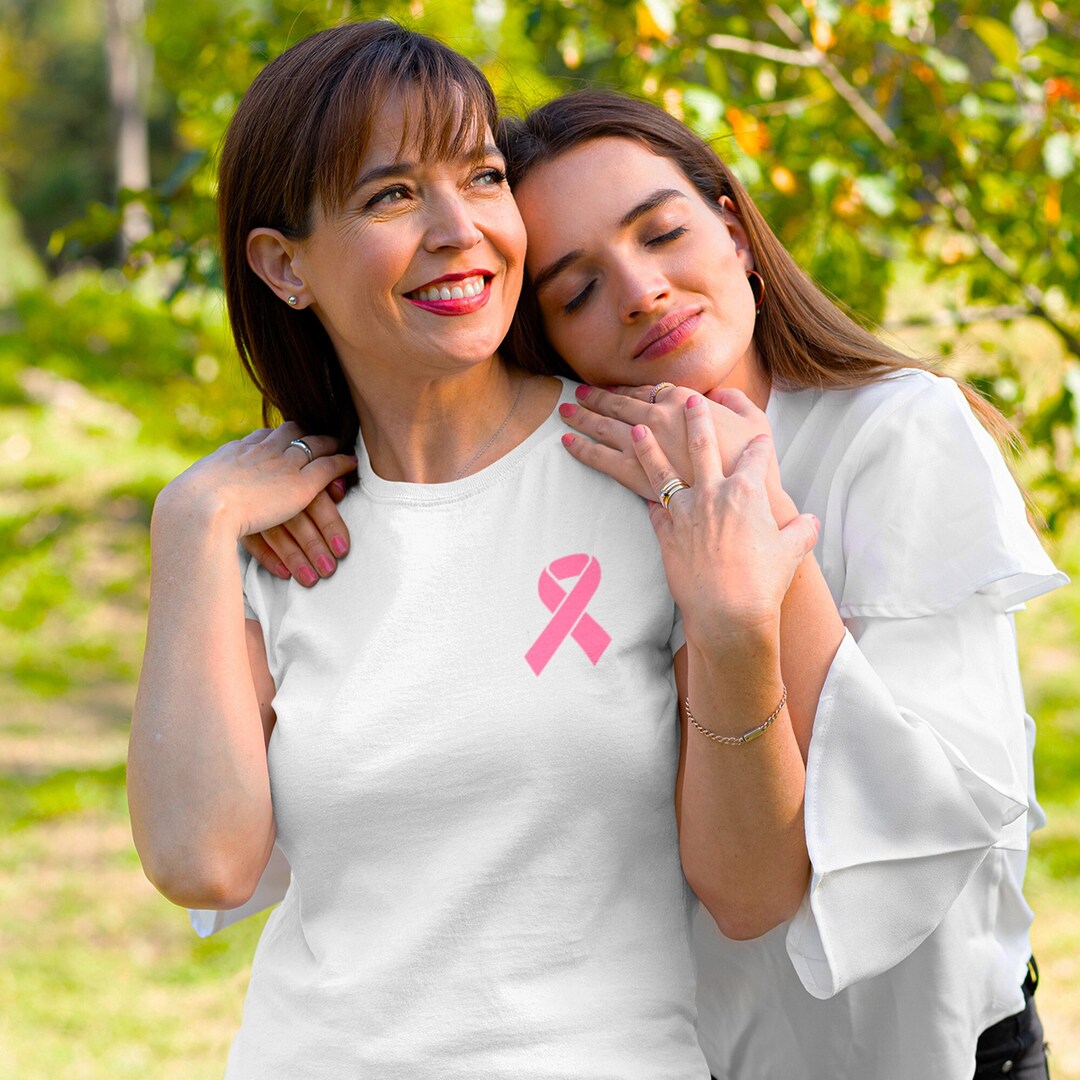 Pink Breast Cancer Ribbon T Shirt. Cancer Awareness T-shirt. Pink ...