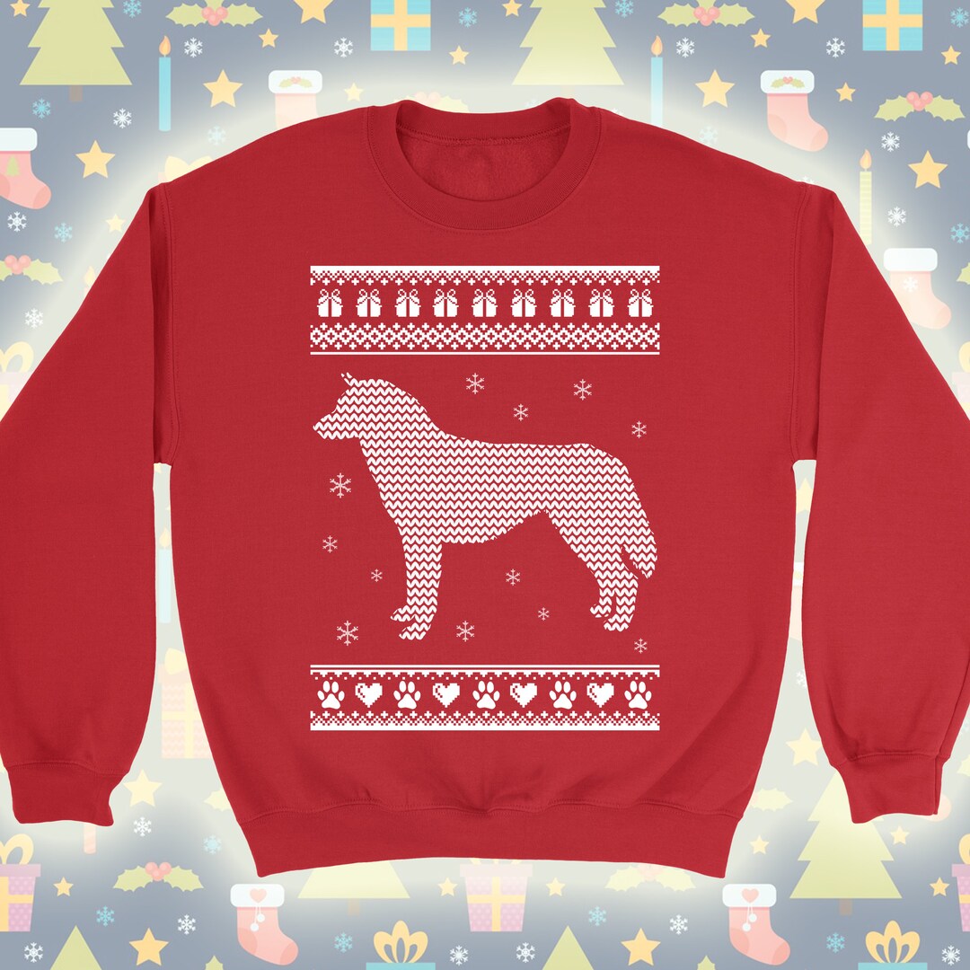 Siberian Husky Christmas Sweater, Dog Holiday Shirt - Etsy