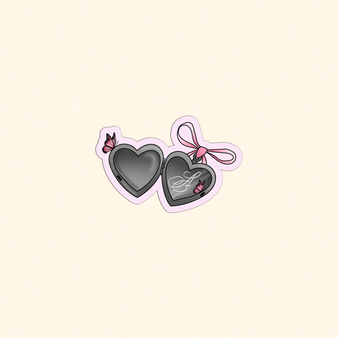 Heart Locket Die Cut Sticker - Etsy