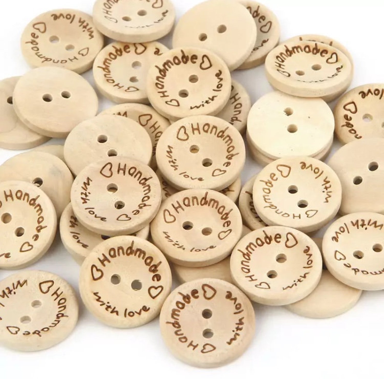 Handmade with love buttons | Etsy