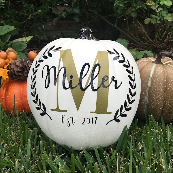 Initial Pumpkin - Etsy