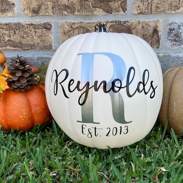 Monogram Pumpkins - Etsy