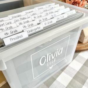 School Years File Box for Keepsake and School Memories Storage File Box ...