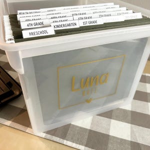 School Years File Box for Keepsake and School Memories Storage File Box ...