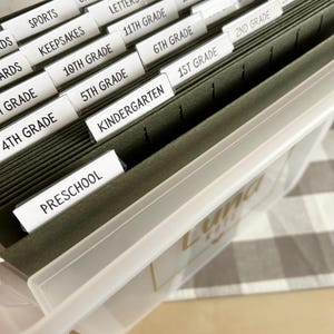 School Years File Box for Keepsake and School Memories Storage File Box ...