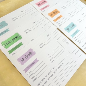 School Years File Box for Keepsake and School Memories Storage File Box ...