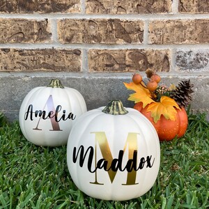 Family Pumpkin Decor Bundle, Fall Decor, Personalized Pumpkin Decor ...