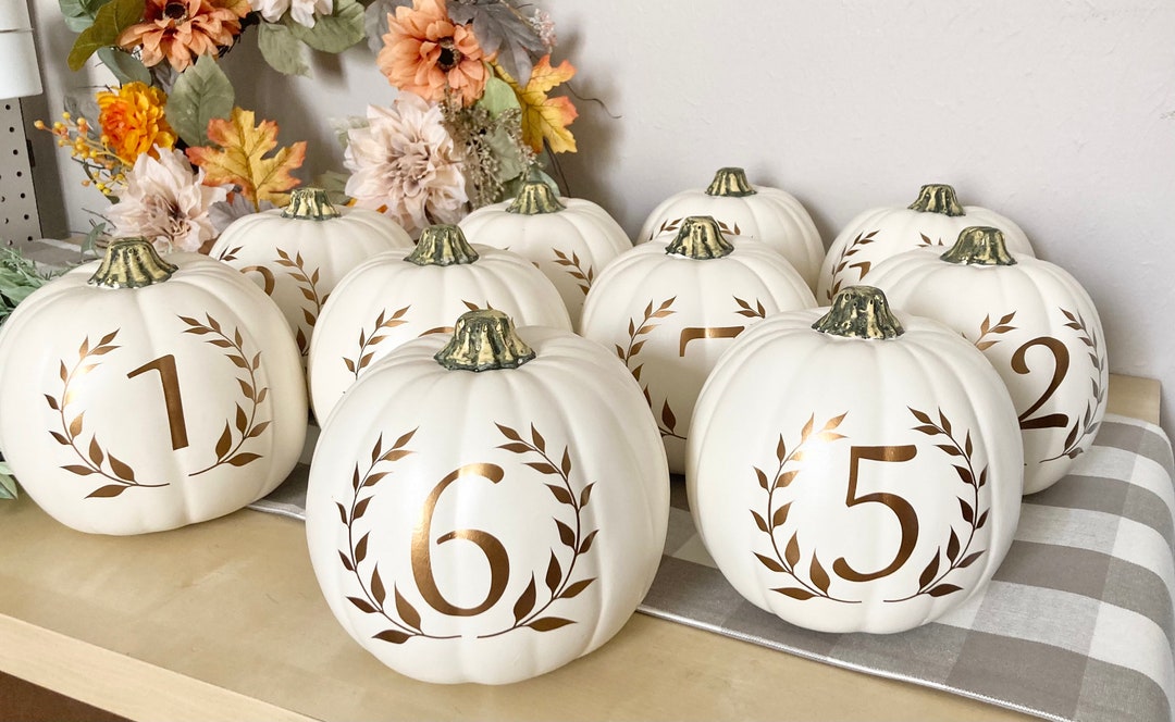 Table Numbers for Fall Wedding Decor, Centerpieces for Fall Wedding and ...
