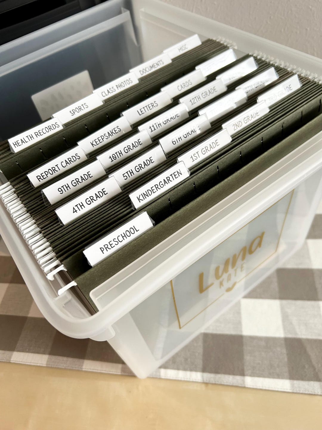 School Years File Box for Keepsake and School Memories Storage File Box ...