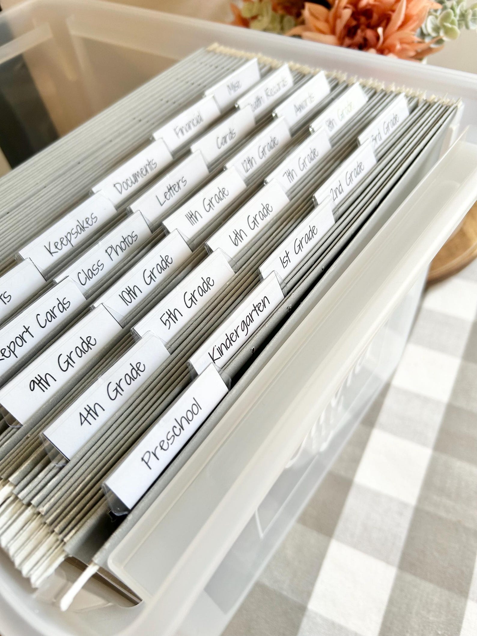 School Years File Box for Keepsake and School Memories Storage File Box ...