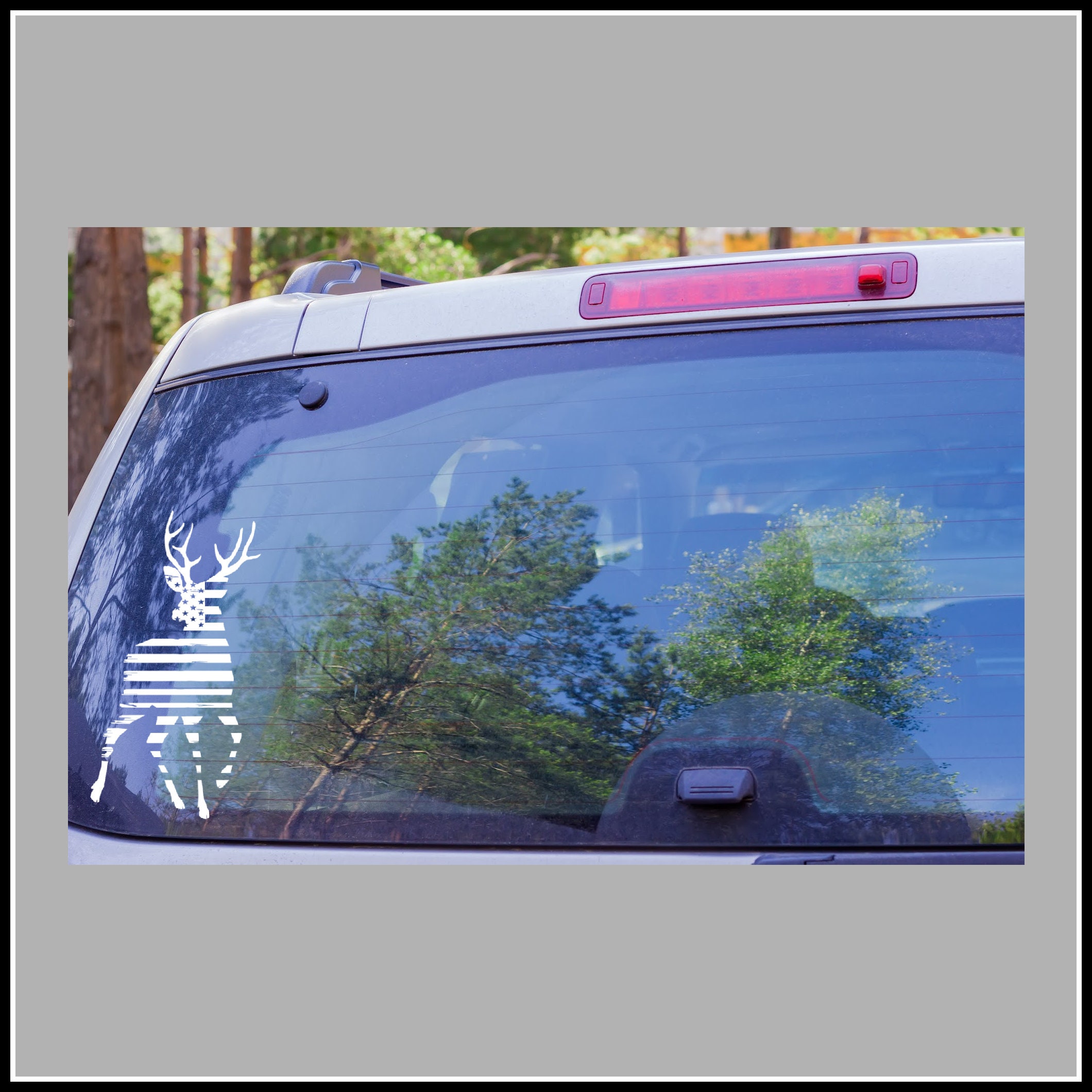Deer American Flag Decal - Etsy