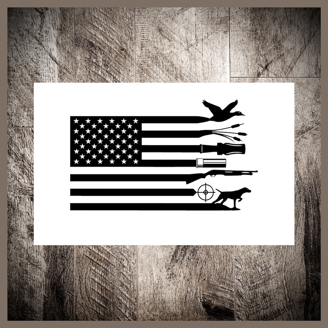 Duck Hunting American Flag - Etsy