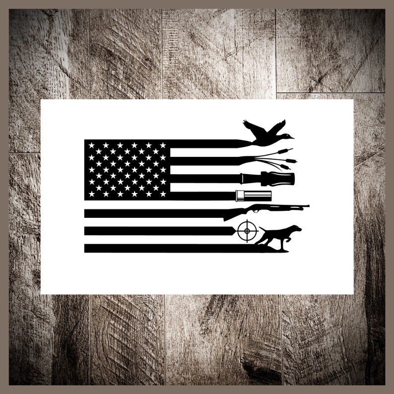 Duck Hunting American Flag - Etsy