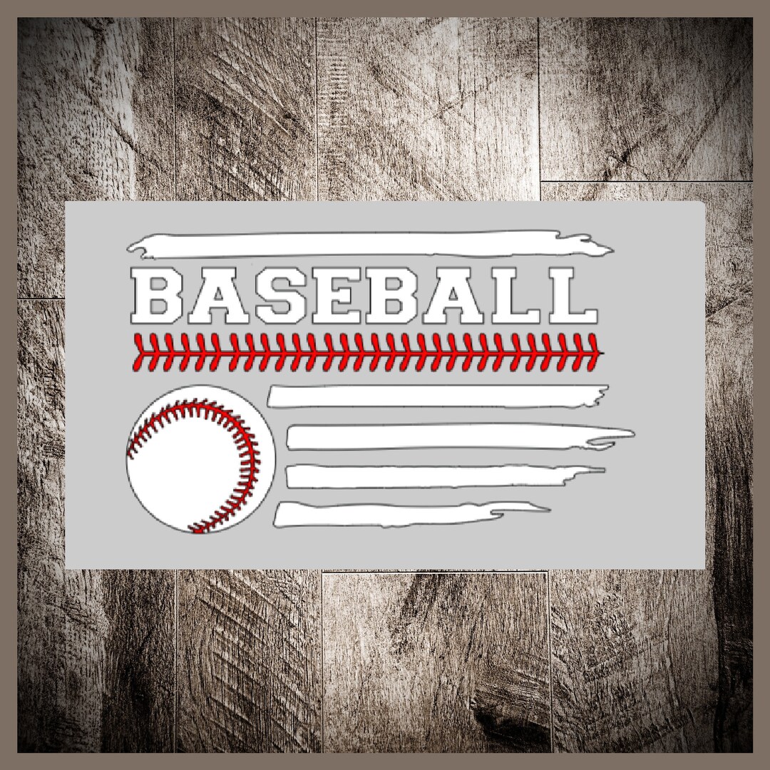 Baseball American Flag Vinyl Decal - Car or Window Decor - Etsy