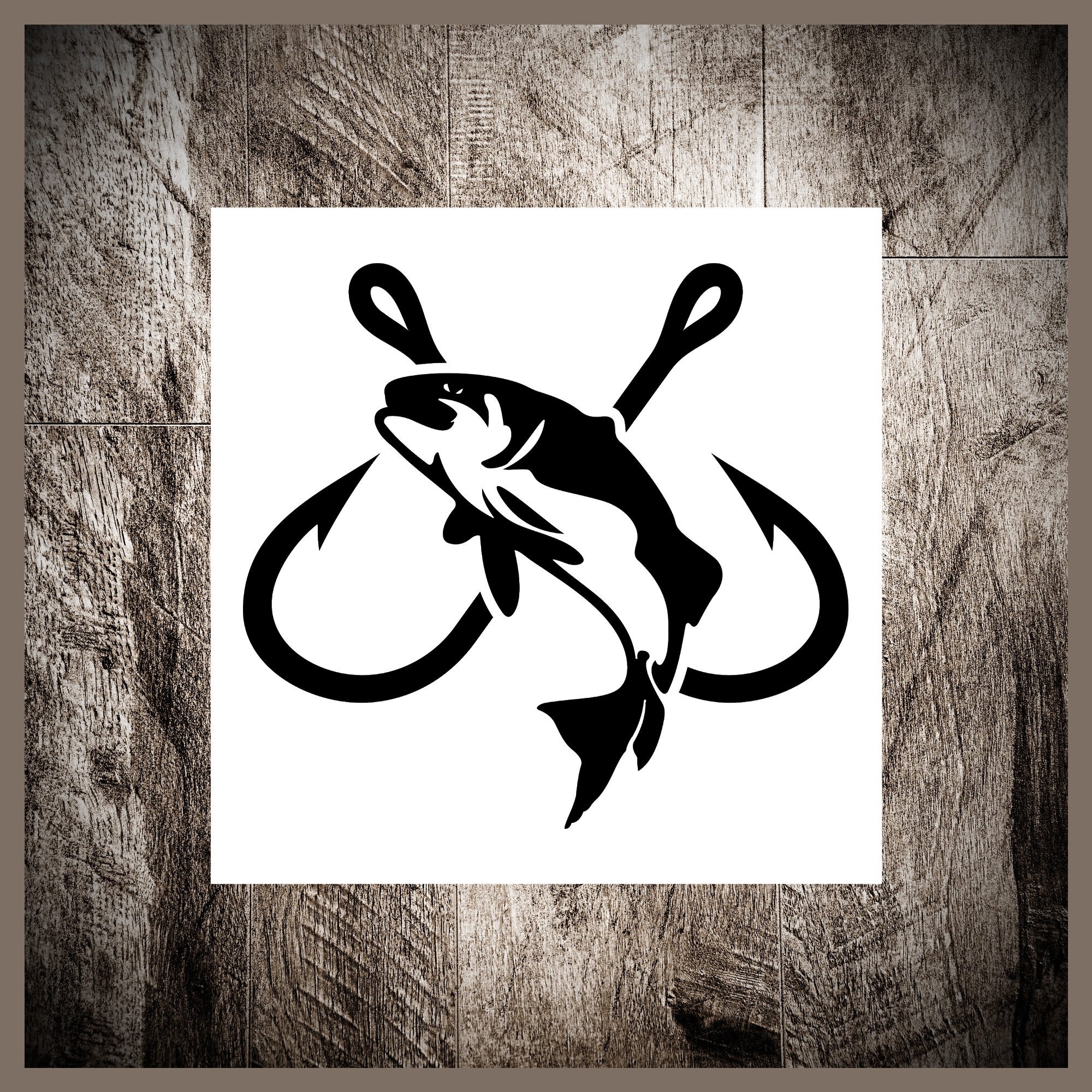 Fish Hook Decal - Etsy